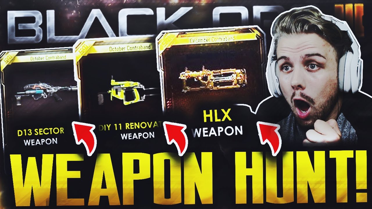 BO3: HUNT FOR NEW HLX 4, LV8 BASILISK AND RAVEN'S EYE DLC WEAPONS!! NEW ...