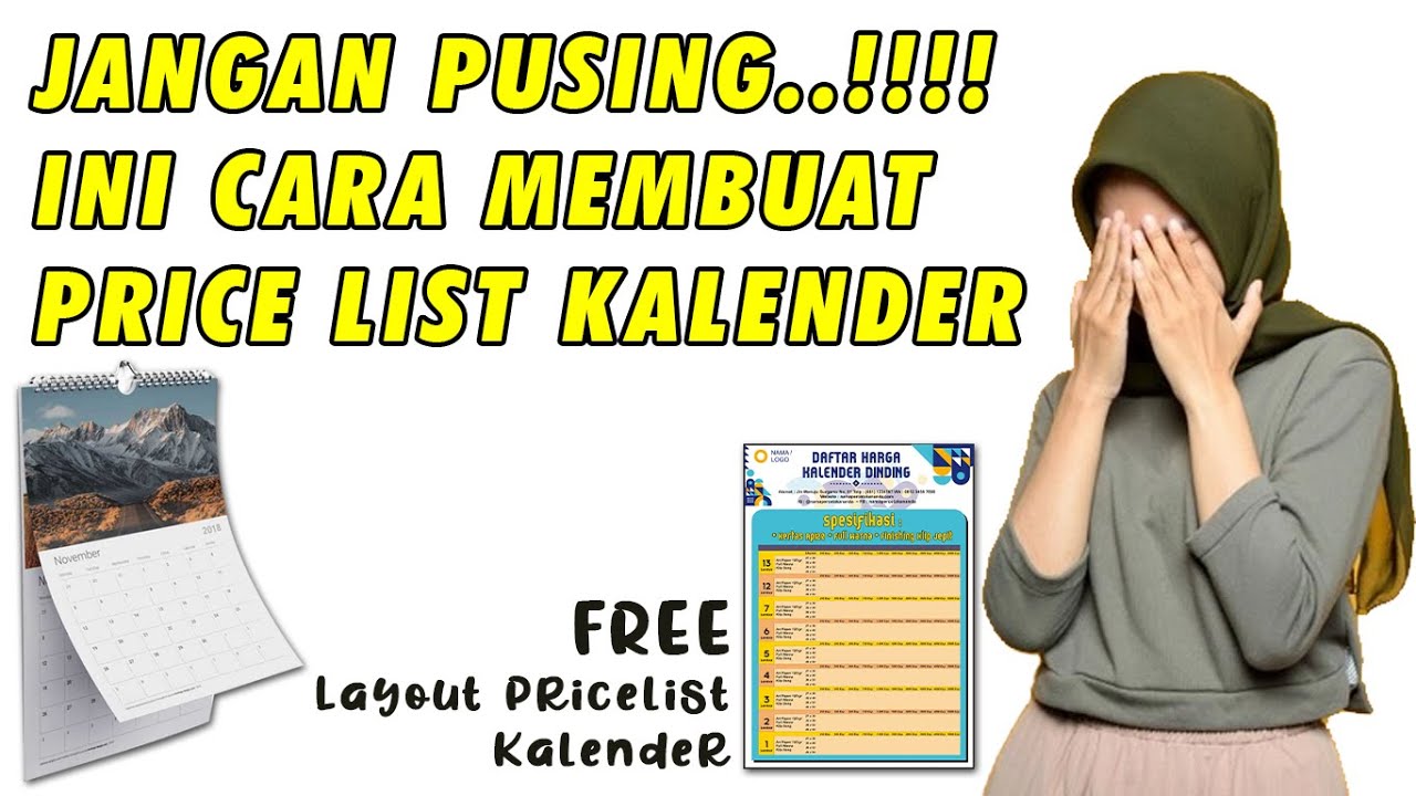 Cara Membuat Pricelist Kalender Dengan Cepat dan Benar - YouTube