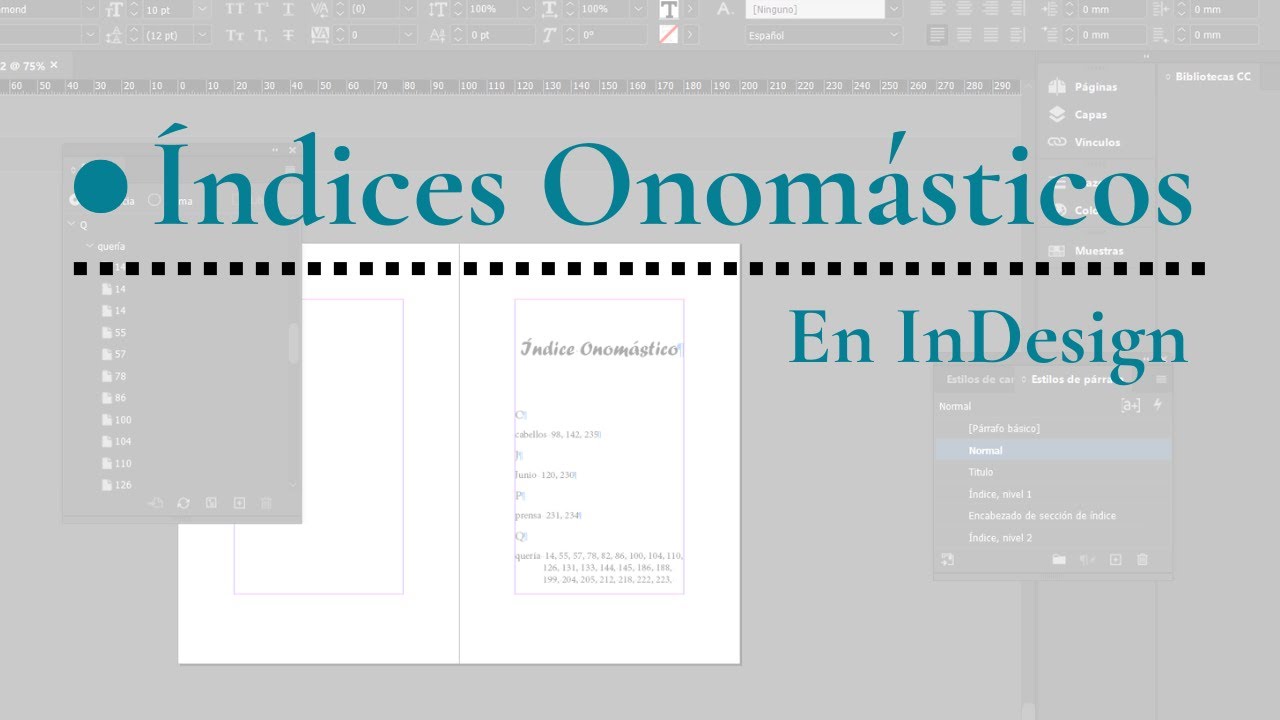 Diseño: Índices Onomásticos - YouTube
