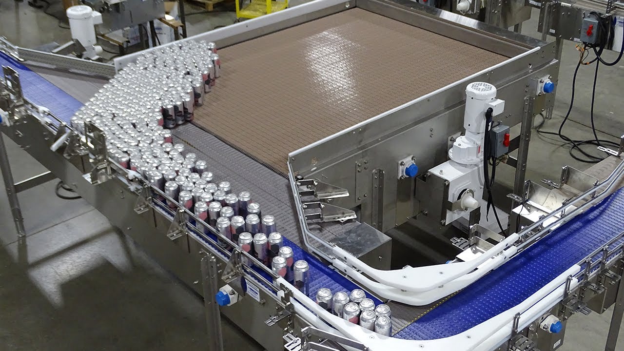 Bi-Directional Accumulation Conveyor by Nercon - YouTube