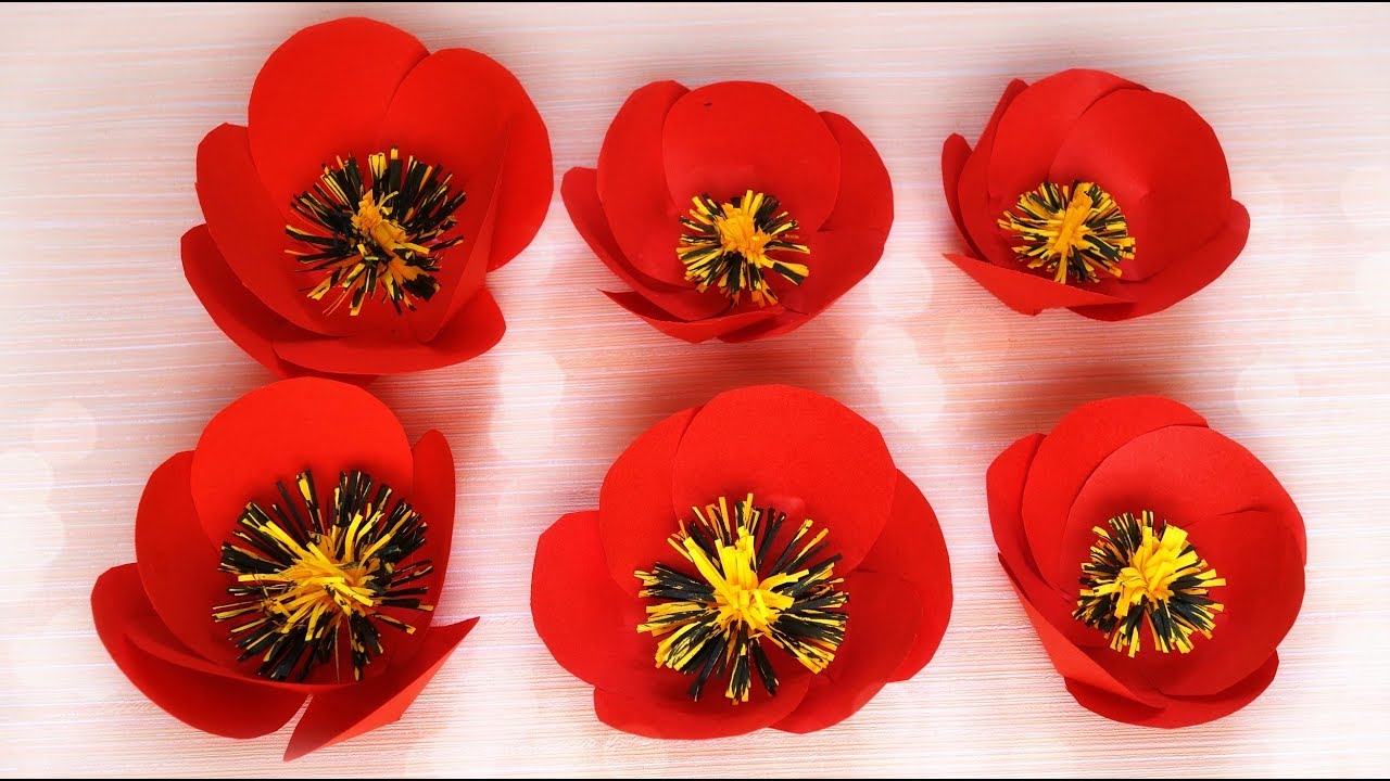 Paper flowers DIY tutorial: Poppy flower made of paper | Maison Zizou ...