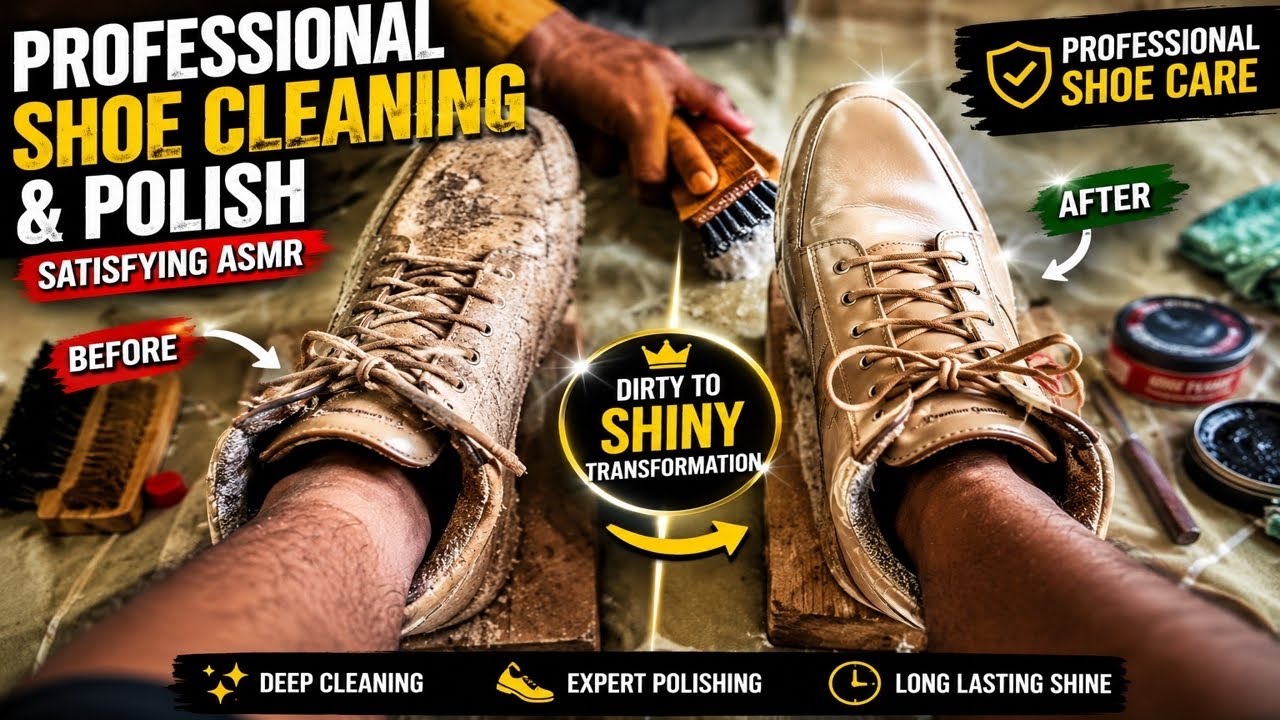Professional Shoe Cleaning & Polish 👞 | Dirty to Shiny Transformation ...