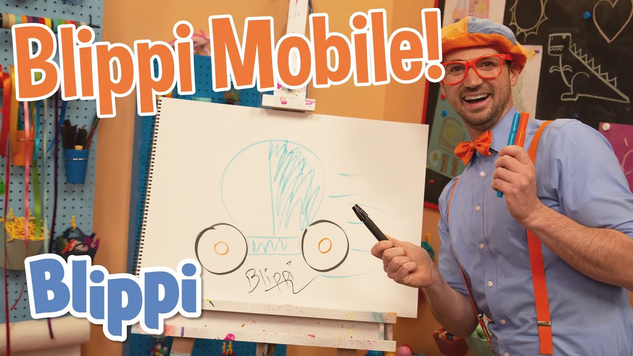 How To Draw the Blippi Mobile | Art for Kids With Blippi! | Drawing ...