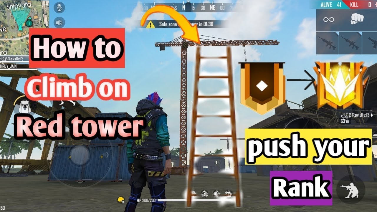 How to jump on red tower!!!push your rank!!HOLD-}GRAND MASTER!!!Pro ...