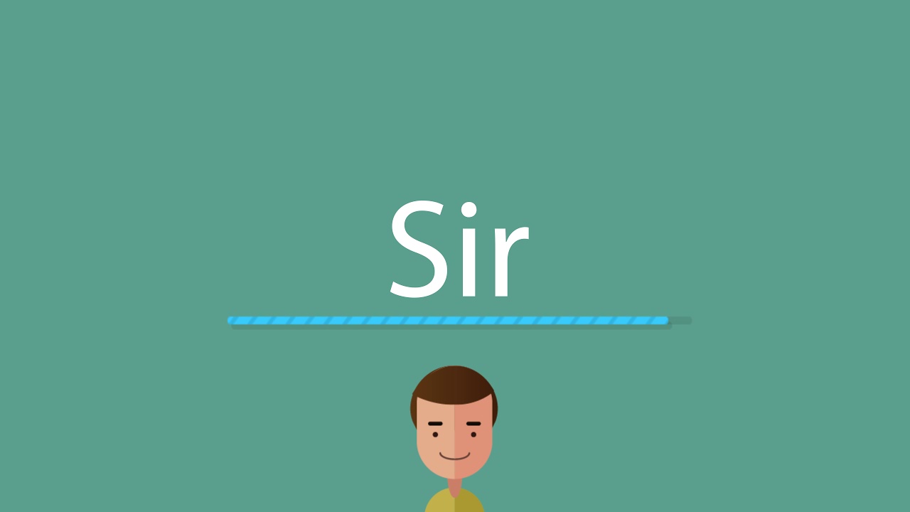 How to say Sir in English - YouTube