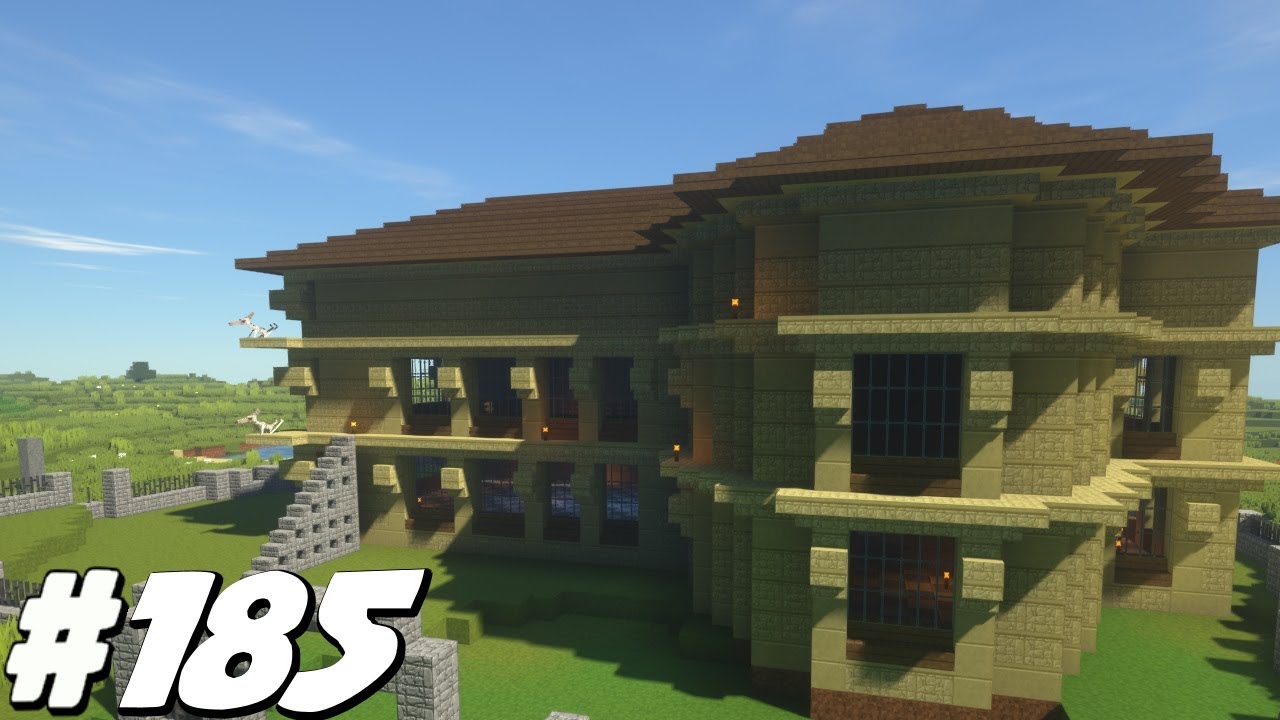 FINISHING THE MANORS ROOF - AT LONG LAST! | MINECRAFT DINOSAURS |EP 185 ...
