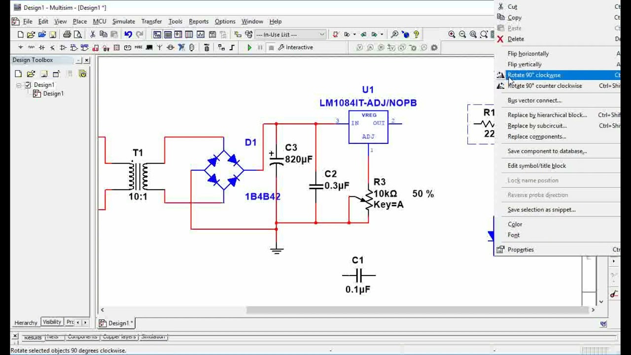 LM317 Pinout and Simulation using Multisim - YouTube