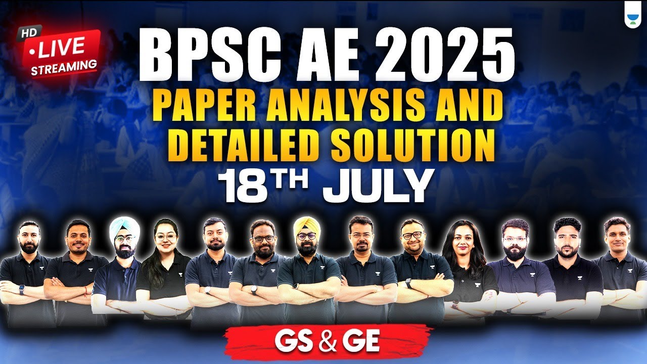 BPSC AE 2025 Exam Paper Analysis & Solution | General Studies & General ...