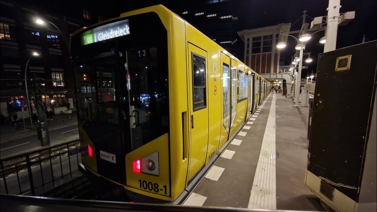 U-Bahn Berlin | Mitfahrt in der U1 von Gleisdreieck bis Warschauer ...