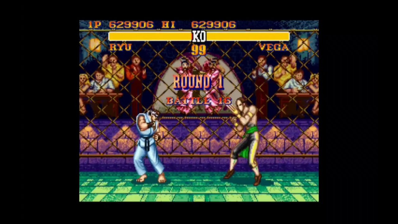 Street Fighter 2 Turbo Hyper Fighting - Ryu vs Vega - SNES - YouTube