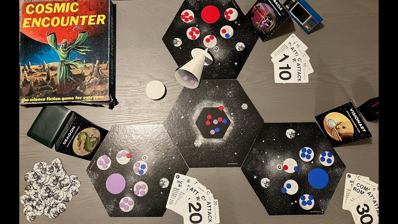 The moons of Cosmic Encounter. Eon, Mayfair, and Fantasy Flight ...
