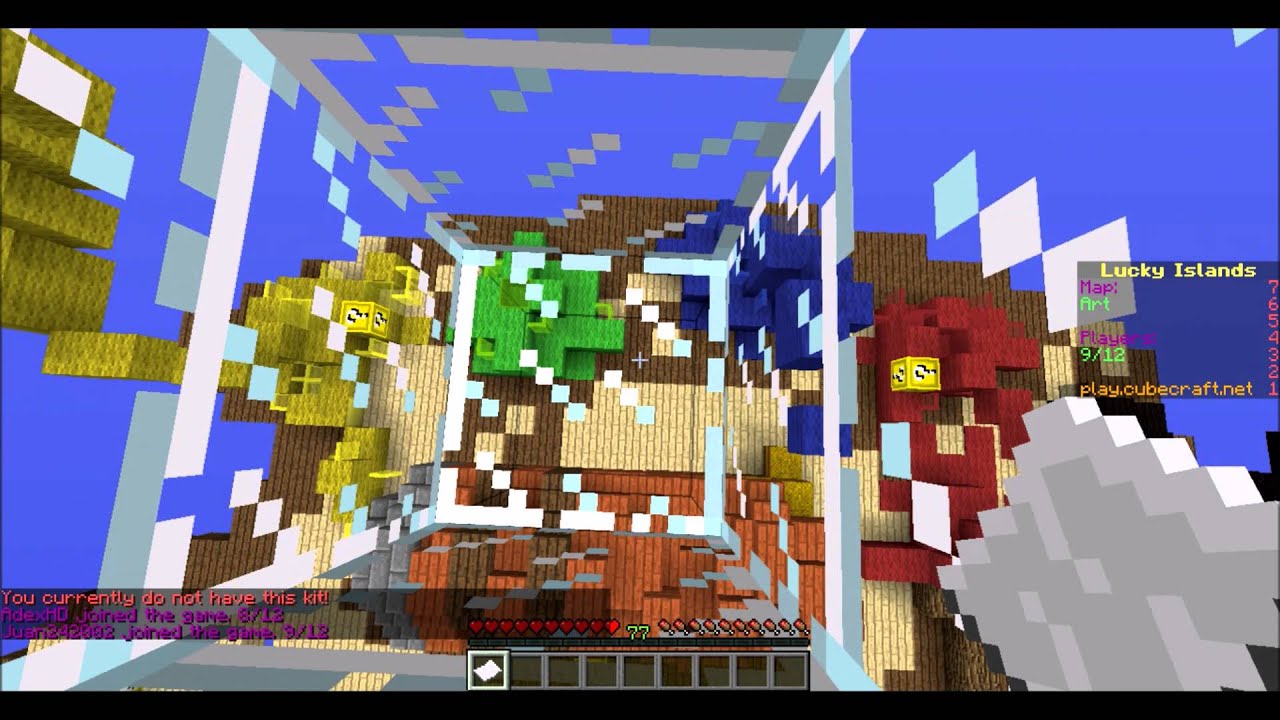 Minecraft PC: Server review #2 Tower defence and Lucky Island - YouTube