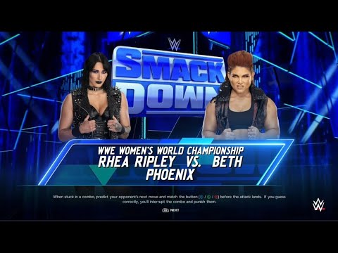 Reah Ripley V Beth phoenix for The WWE Women's World Championship - YouTube