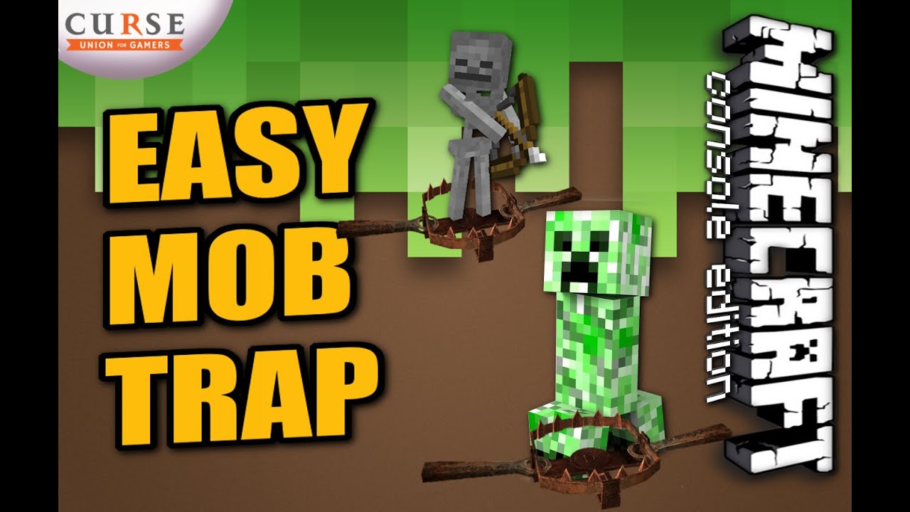 MINECRAFT - PS4 - EASY MOB TRAP TUTORIAL - HOW TO ( PS3 / XBOX ) UPDATE ...