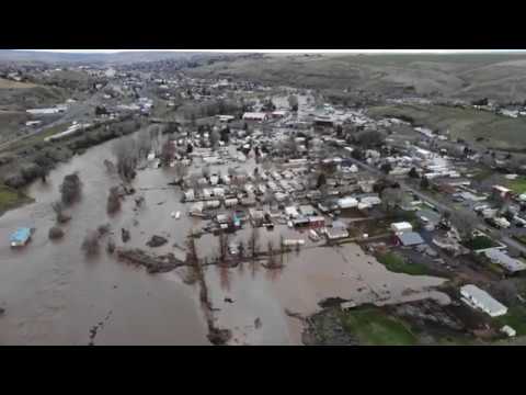 Drone Footage of Pendleton, OR Flooding - Feb. 7, 2020 - YouTube
