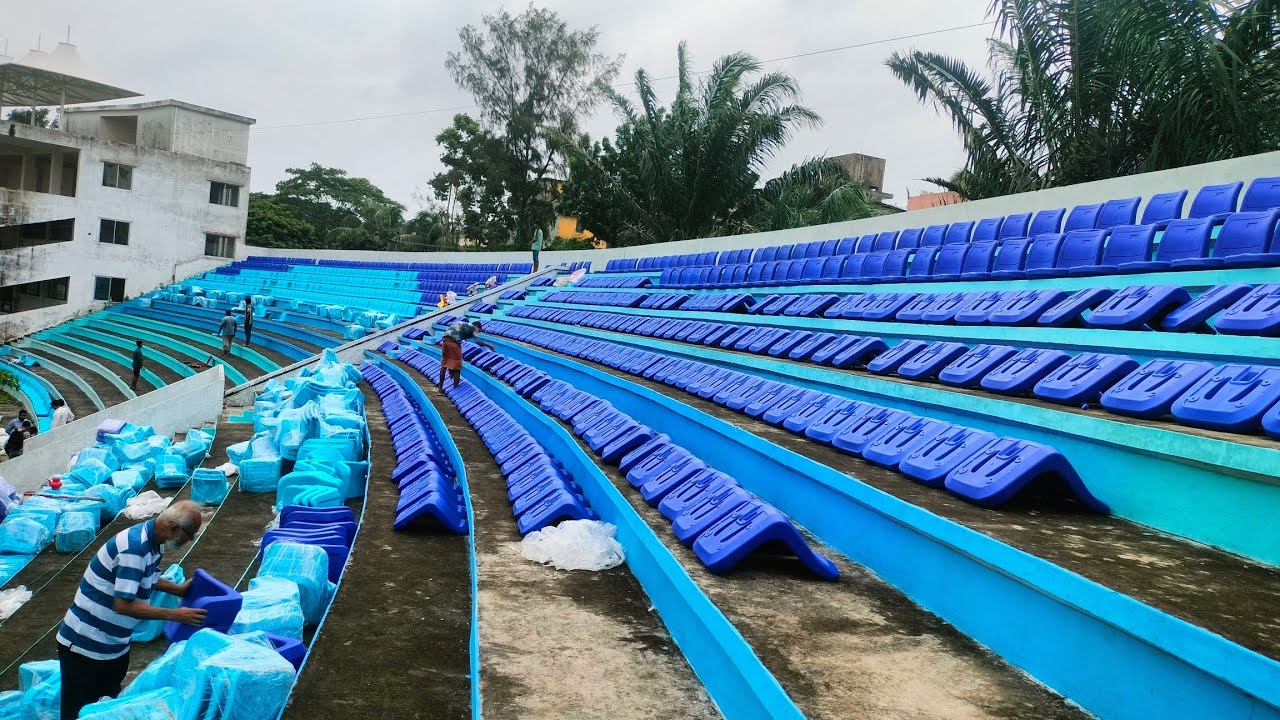 বরিশাল স্টেডিয়ামে চেয়ার বসানো হচ্ছে ||😯Barisal Stadium setting Chair ...