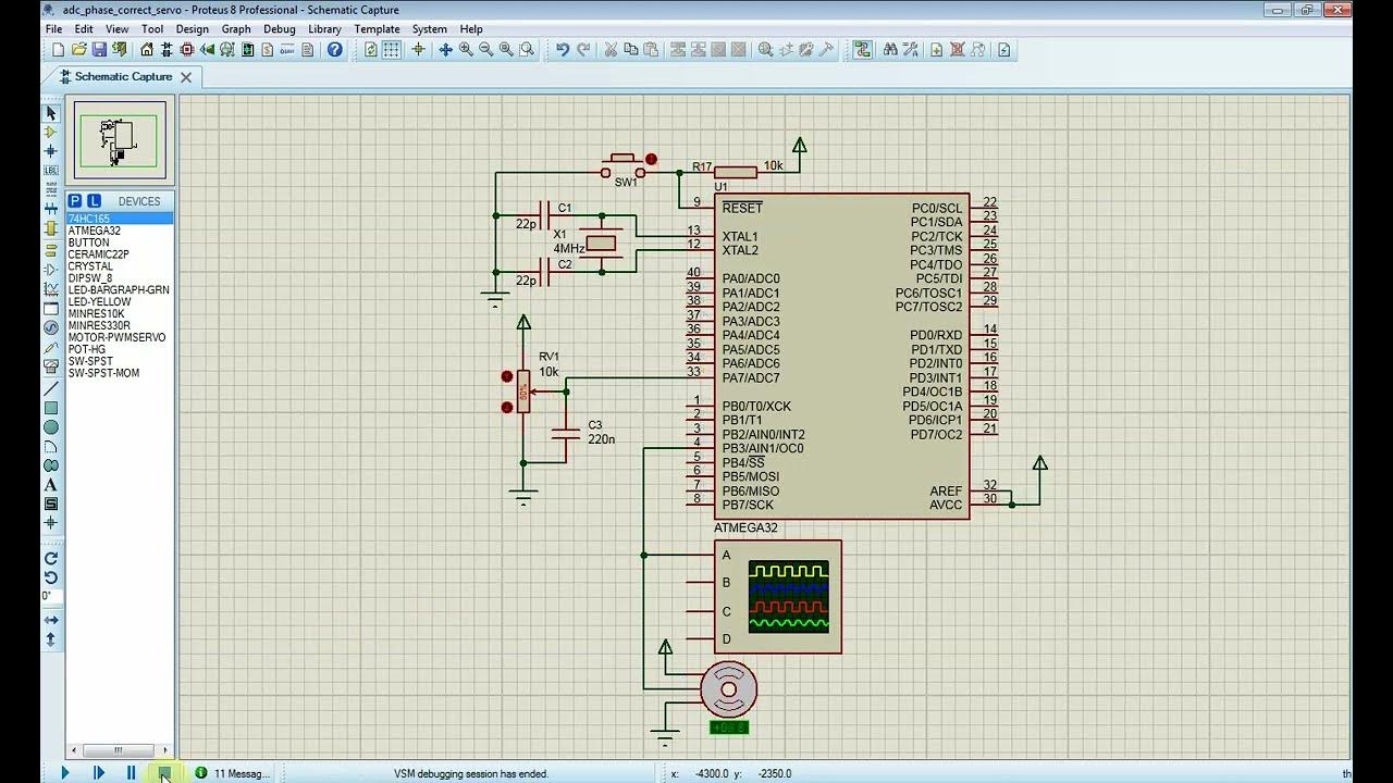 ATMega32 ADC Phase Correct PWM and Servo motor - YouTube