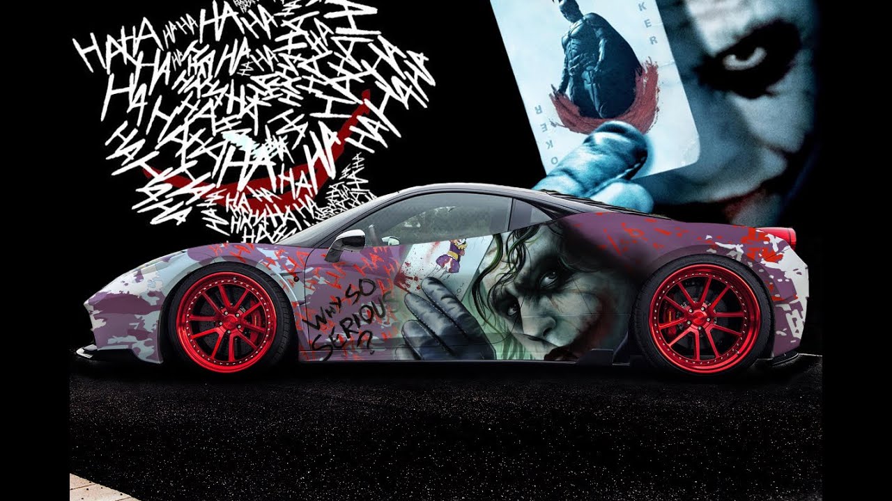 Ferrari widebody joker wrap edition - YouTube