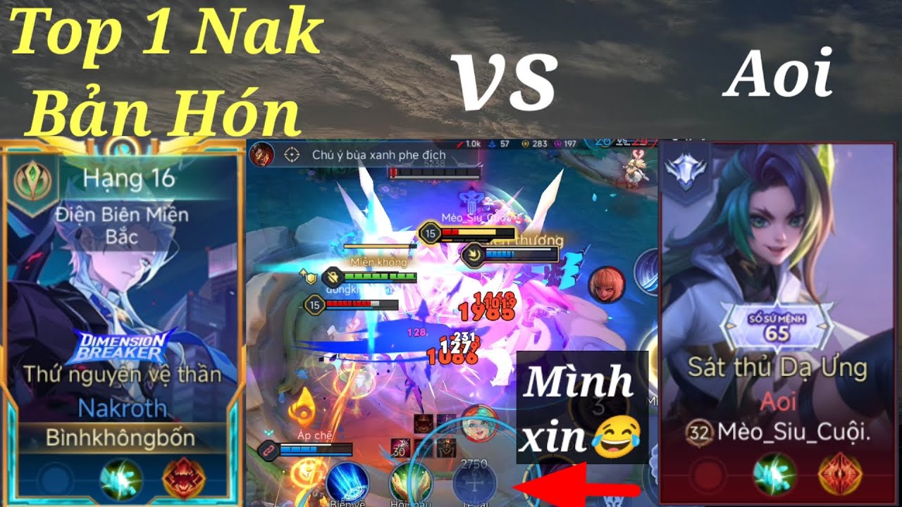 Top 1 Nakroth Bản Hón 🆚 Aoi trong đấu rank sẽ ntn? - YouTube