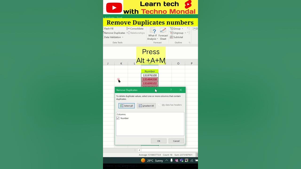 How To Find And Remove Duplicate Entries And Values In Ms Excel Duplicate Conditionalformatting