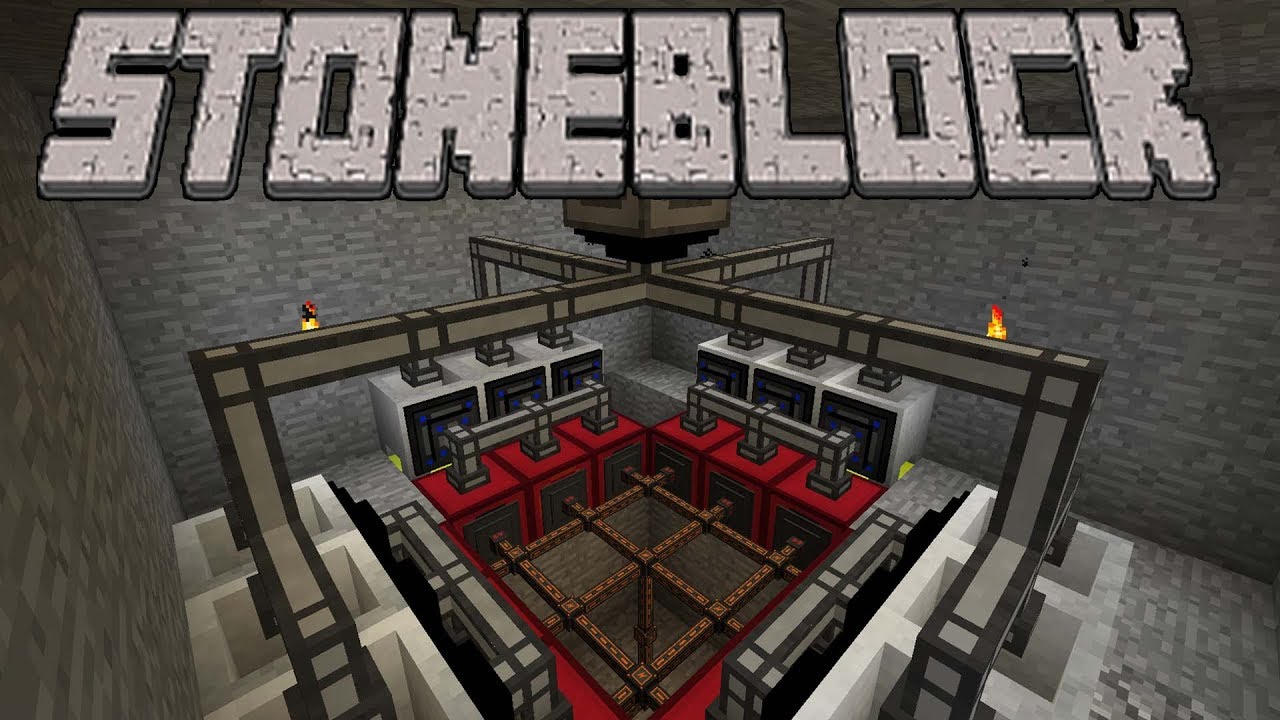 Minecraft StoneBlock Survival Coop 4 - Mini Power Plant / Builder Block ...