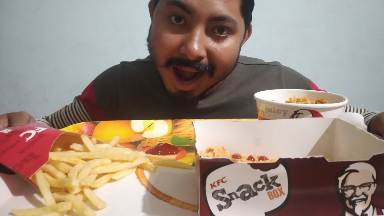 KFC chicken Rice bowl,crispy chicken strips and French fries.. - YouTube