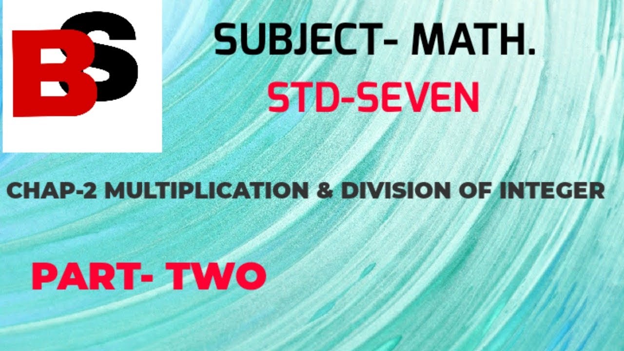 Math Division of integer Class 7 - YouTube