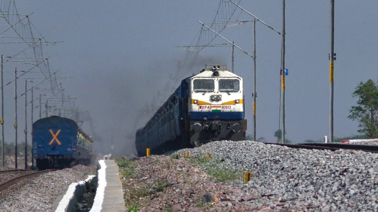 Chennai Mail Crossing Karnataka Express | Indian Railways - YouTube