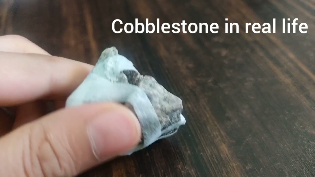 cobblestone in real life😯 - YouTube