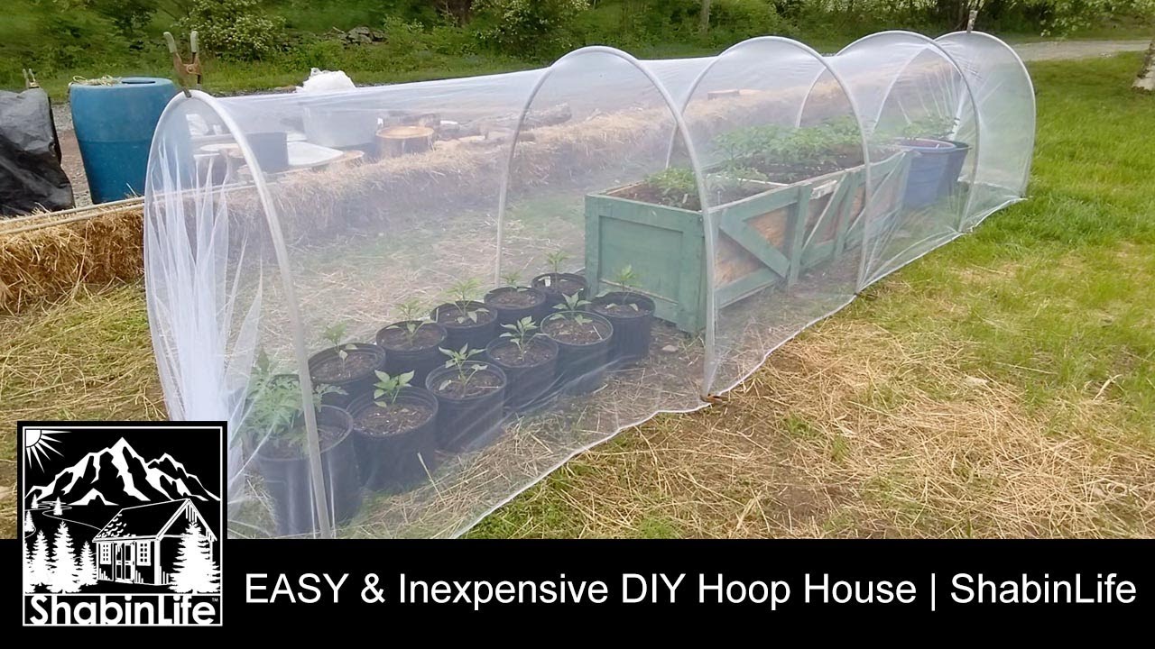 EASY & Inexpensive HOOP HOUSE | DIY Vegetable Garden Cover | ShabinLife ...
