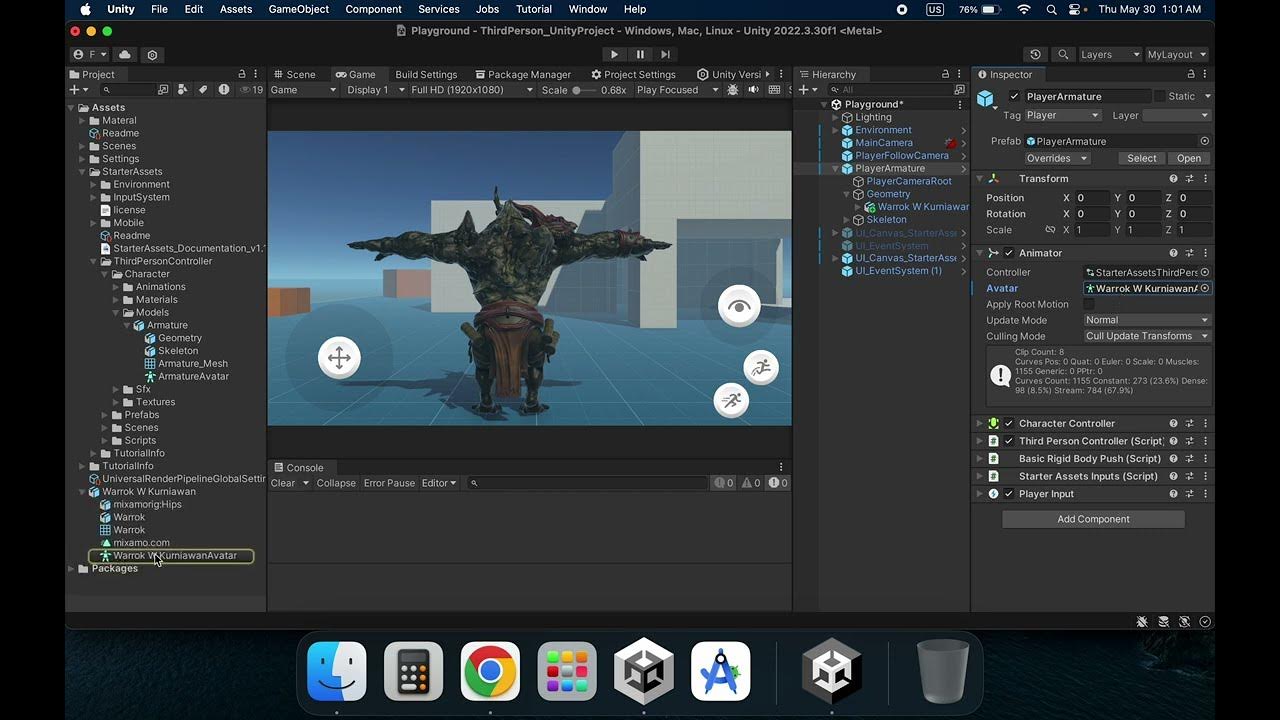 Third Person Controller in Unity Game Development | Part 2 | Unity Starter Asset 2024 - YouTube