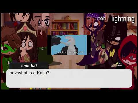 Justice leguge + robin and Batgirl react to if Godzilla was in Jurassic world/park