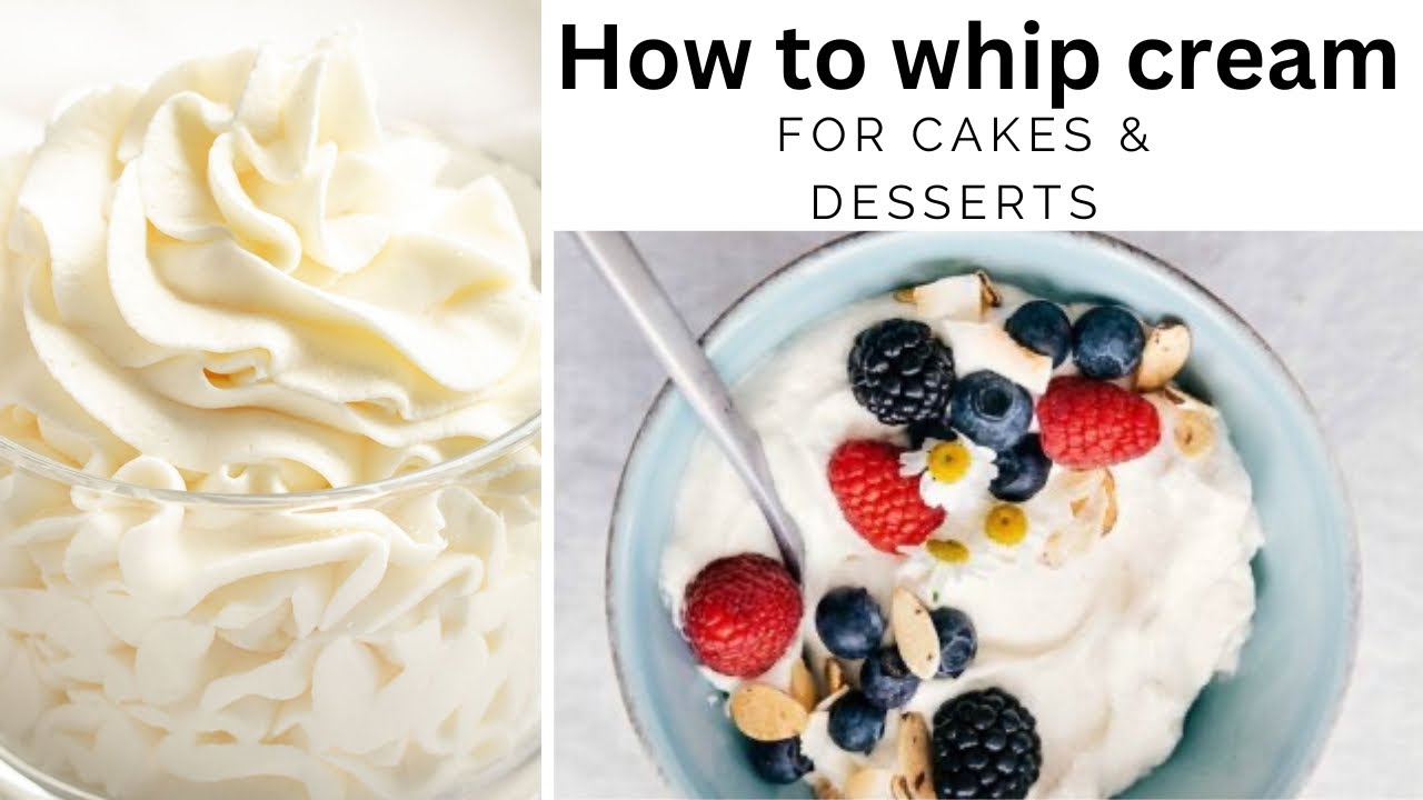 How to whip cream for desserts & cakes| Tips & tricks to get perfect ...