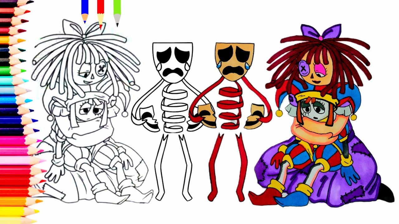 How to draw Gangle sad and Ragatha, Pomni / The Amazing Digital Circus ...