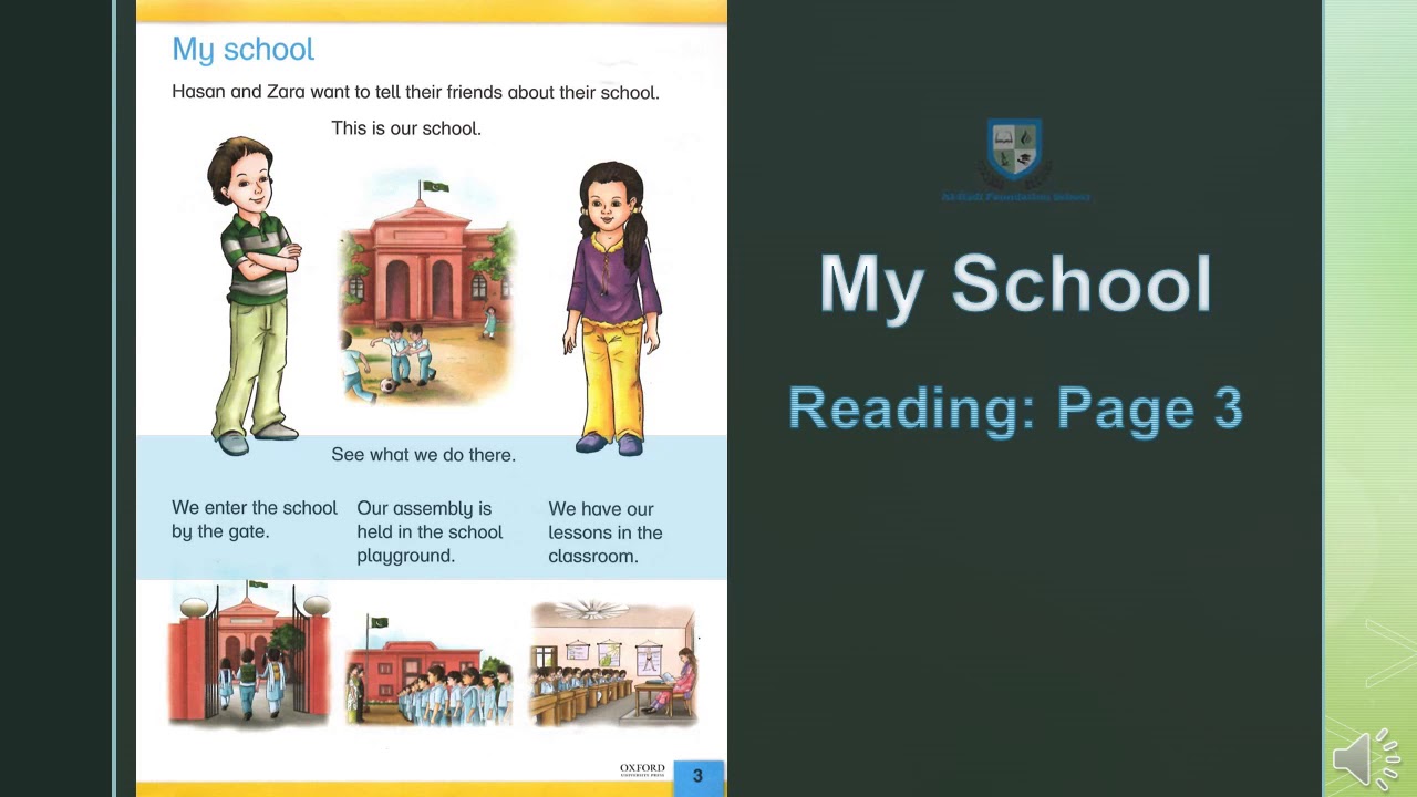 Class 1 - Know Your World - Unit 1b - My School - Pages 3, 4 - July 20 ...