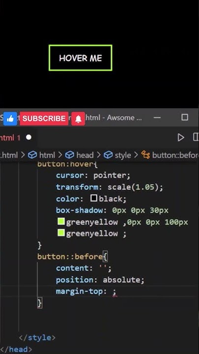 Awesome Button | Hover Effect | #shorts #CSS #codingtricks - YouTube