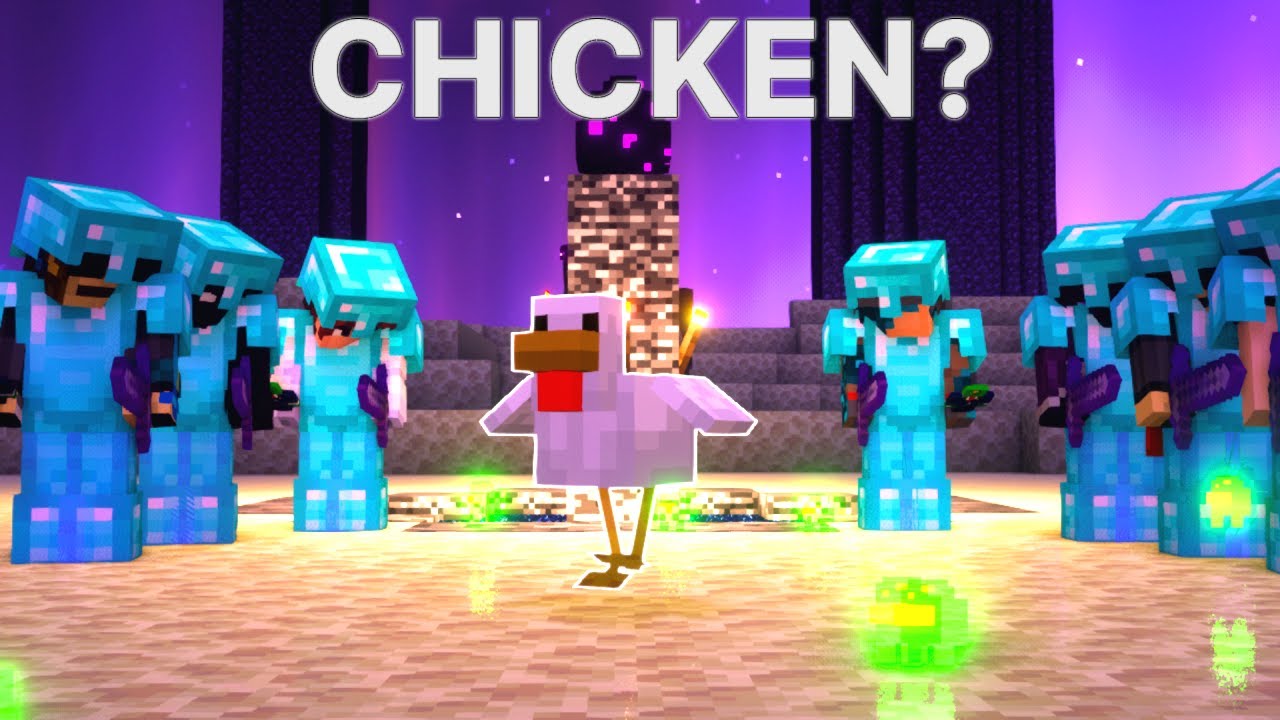 I KILLED the ender dragon as a CHICKEN - YouTube