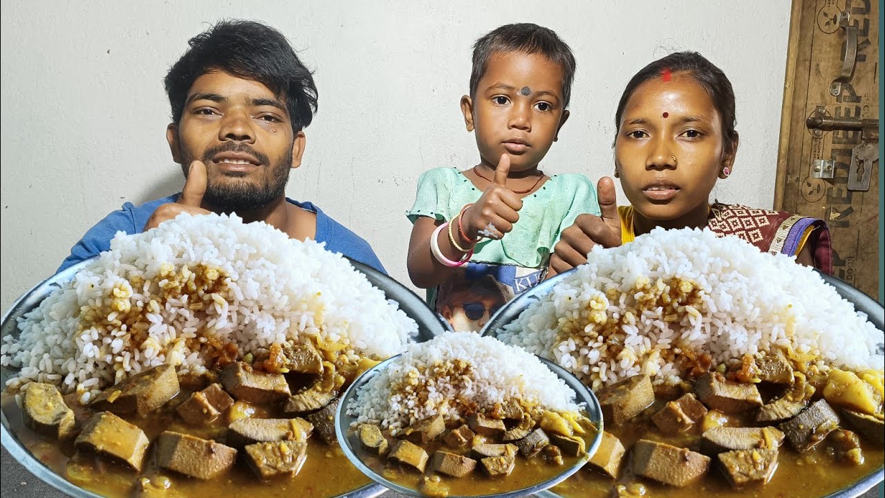 village mutton curry with rice eating | today this eating lunch | jh ...