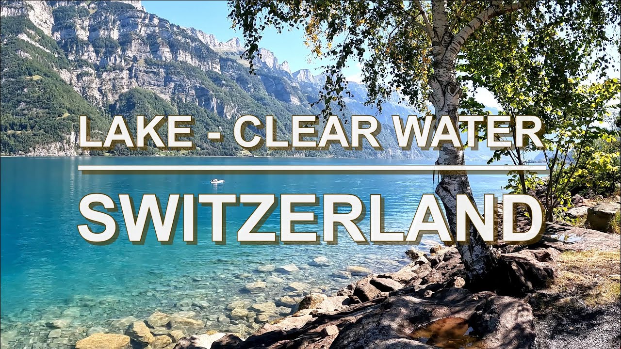 Beautiful shades of blue - Clear water - Lake - Walensee - Mountains ...
