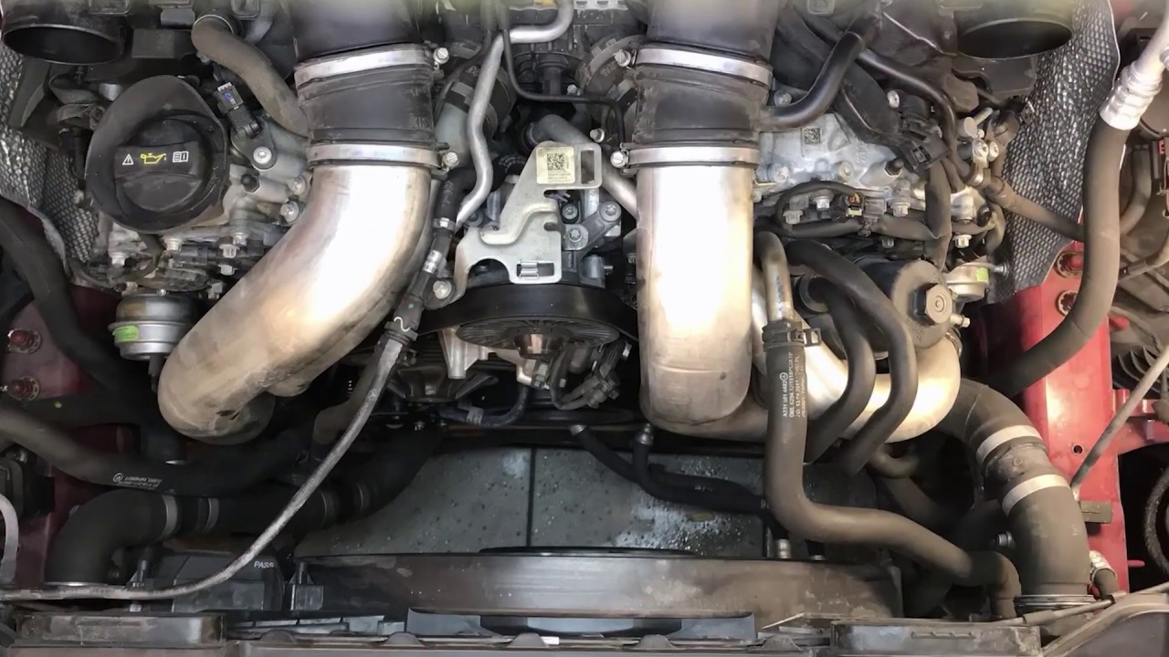 Oil leak mercedes engine 278 V8 from valve cover - YouTube