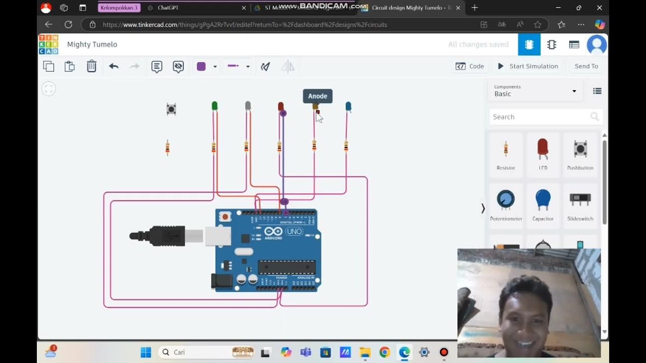 Percobaan Arduino Menggunakan Tinkercard - YouTube