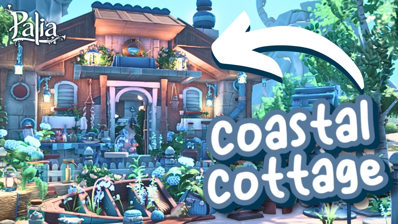 My Coastal Cottage Built With Building Blocks! 🐚 // Palia Plot Tour ...