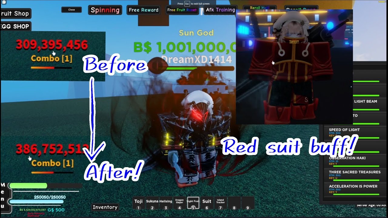 Vegapunk update RED suit showcase! AOPG | Roblox | A One Piece Game ...