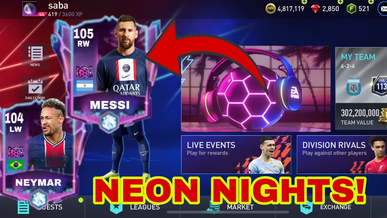 OMG! MESSI! NEW NEON NIGHTS CARD ART IS OFFICIALLY HERE! | FIFA MOBILE ...