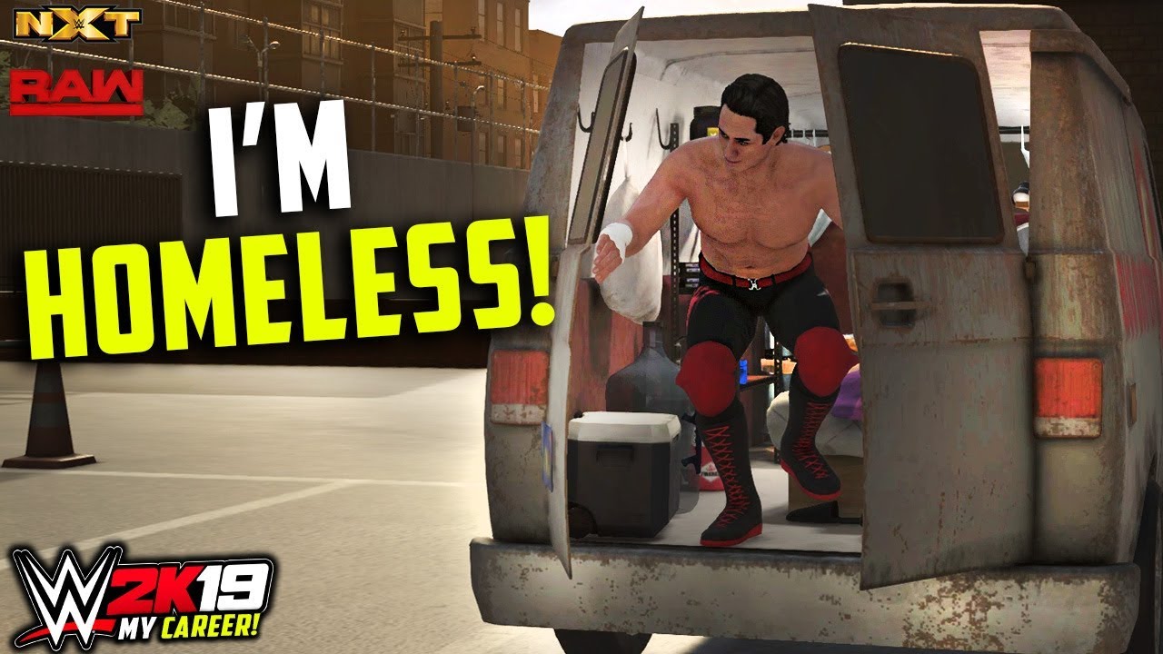 I'm Homeless WWE Wrestler! | WWE 2K19 My Career Mode! Ep 1 - YouTube