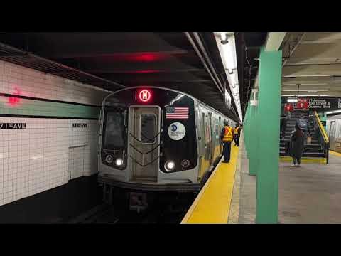 ⁴ᴷ IND Queens Blvd Line: R179 (M) Train taken out of service @Forest Hills-71st Avenue - YouTube