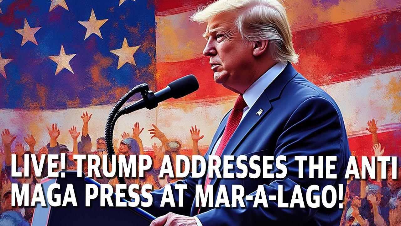 LIVE! TRUMP ADDRESSES THE ANTI MAGA PRESS AT MAR-A-LAGO! - YouTube