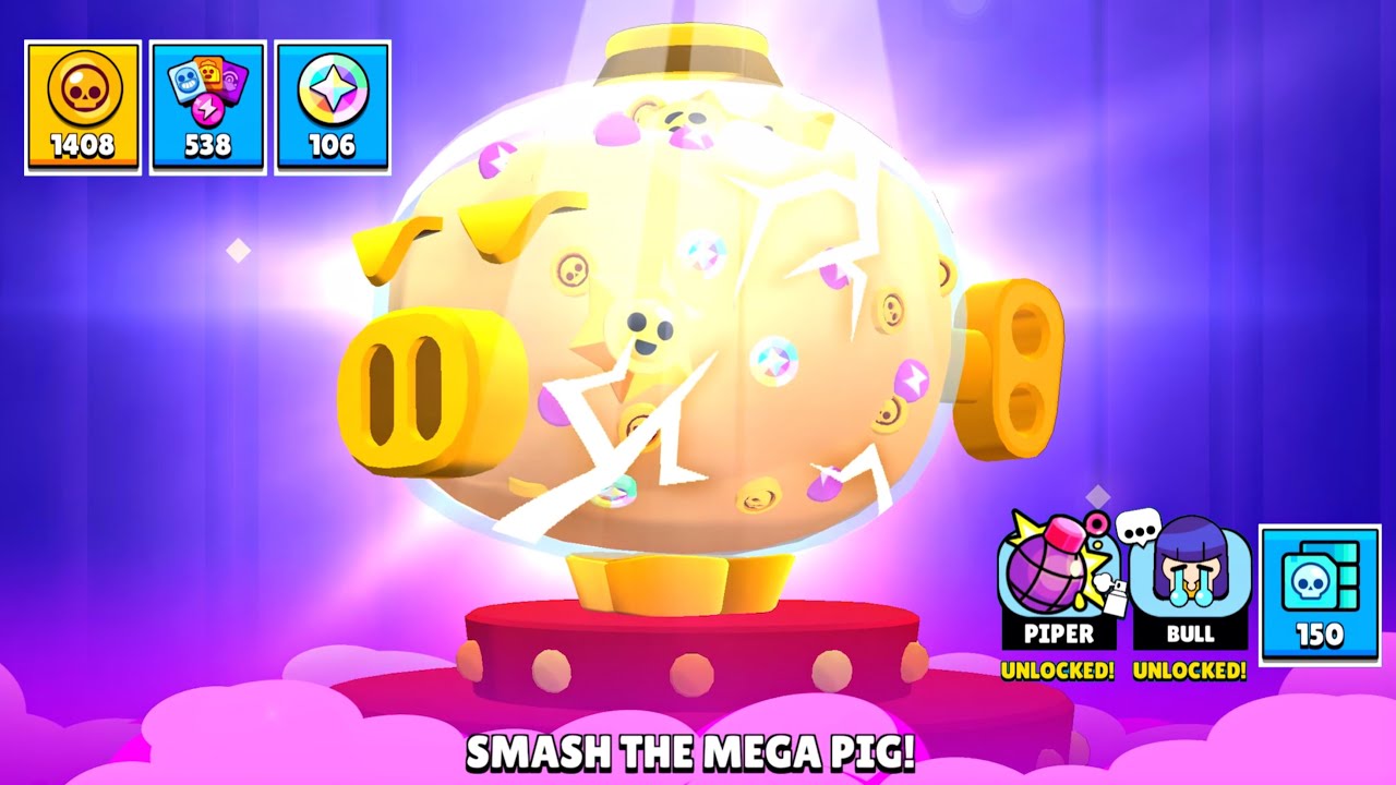 Brawl Stars Mega Pig Event Opening All Rewards - YouTube