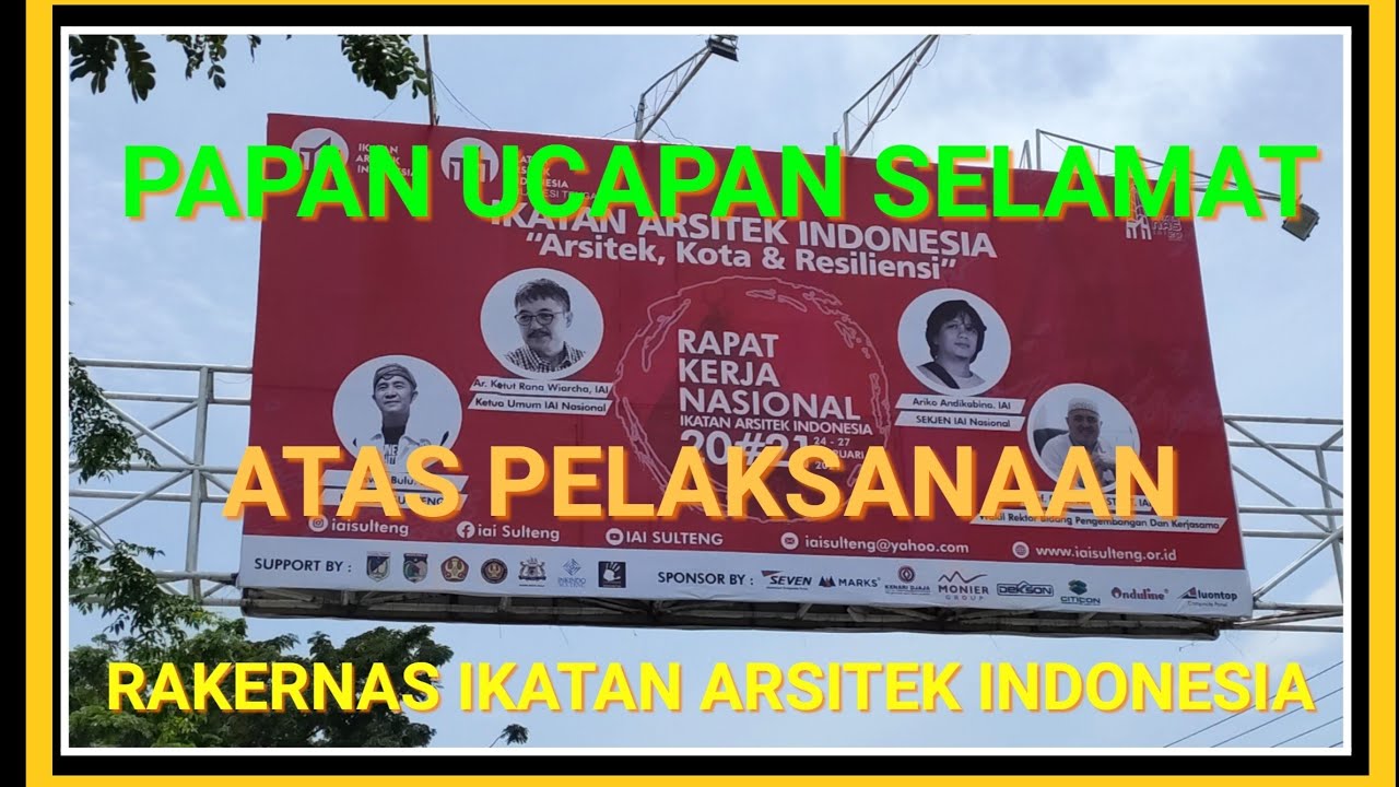 UCAPAN SELAMAT ATAS PELAKSANAAN RAKERNAS IAI 2021 - YouTube