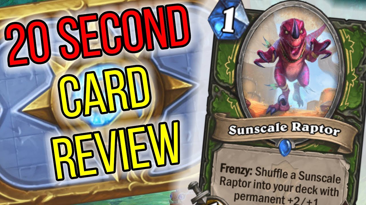 Hearthstone Quick Card Review of Sunscale Raptor - YouTube
